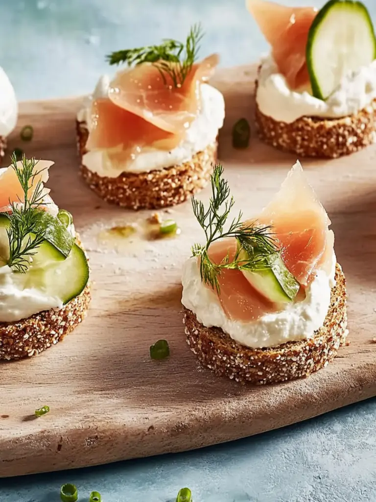 Einfaches Fingerfood: Canapés mit Lachs für jede Feierlichkeit